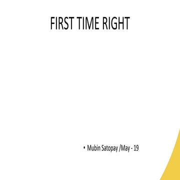 First time right | PDF