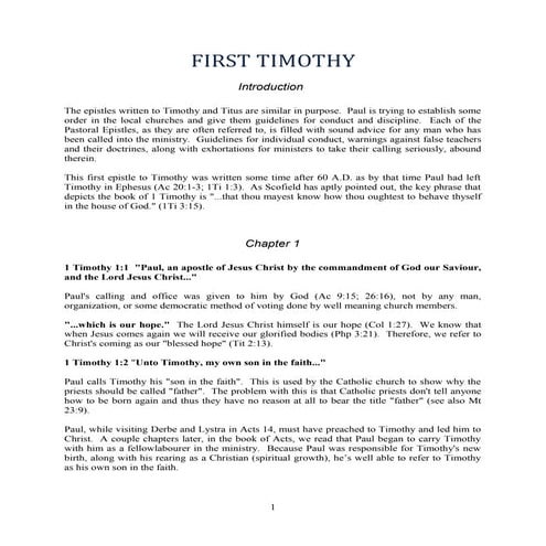 First timothy 1 3 | DOC