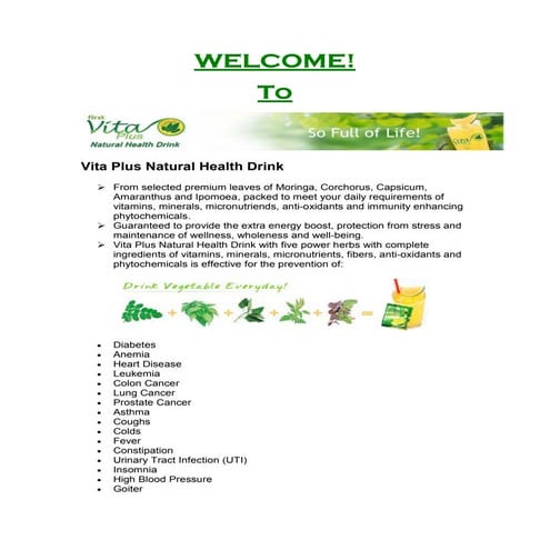 First Vita Plus More Information | PDF
