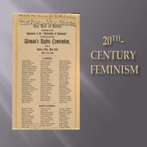 First-Wave Feminism | PPTX