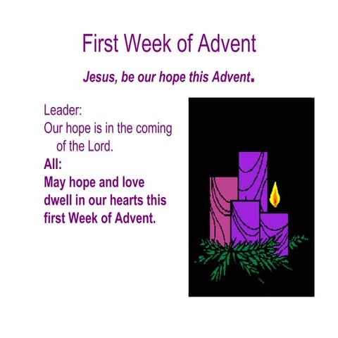 First Week Of Advent | PPT
