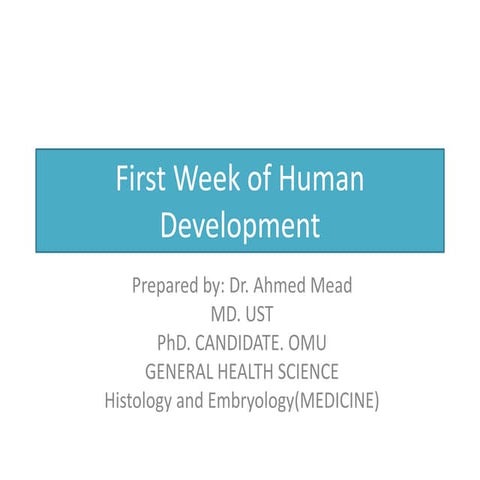 First week of human development | PPTX