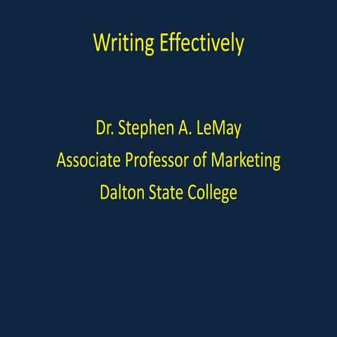 First Writing Presentation | PPTX