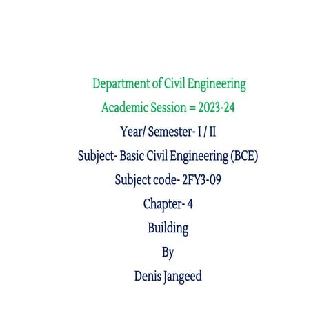 Basic Civil Engineering first year Notes- Chapter 4 Building.pptx