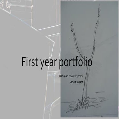 First year portfolio | PDF
