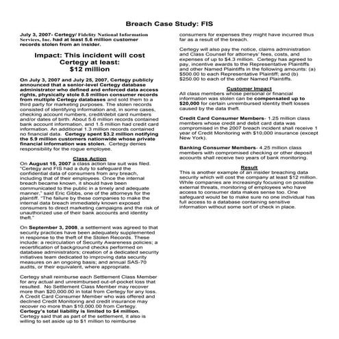 FIS. breach impact case study | DOCX