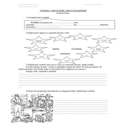 Test clasa 5 - verbul | DOCX