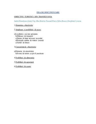 Fisa de documentare | PDF