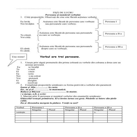 predicatul verbal si predicatul nominal- fisa de lucru | DOCX