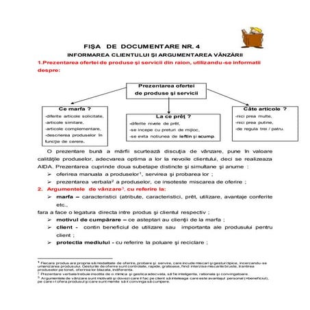 Fisa documentare informarea clientilor si argumentarea -etica x | DOCX