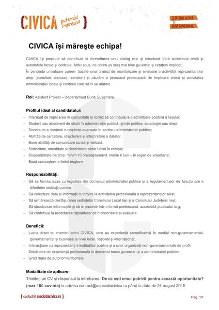 Fisa proiect SIDU iasi | DOC