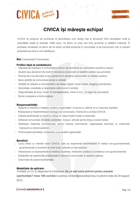 Fisa proiect SIDU iasi | DOC