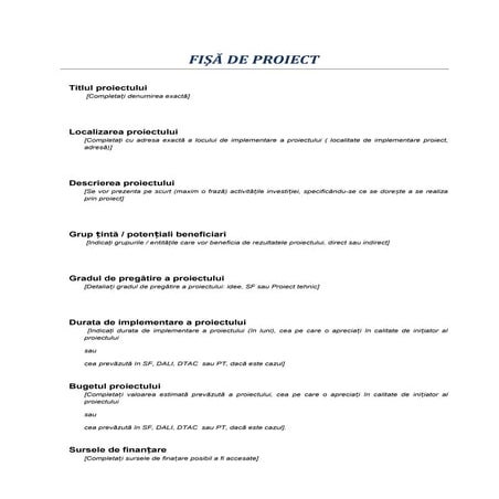 Fisa proiect SIDU iasi | DOC