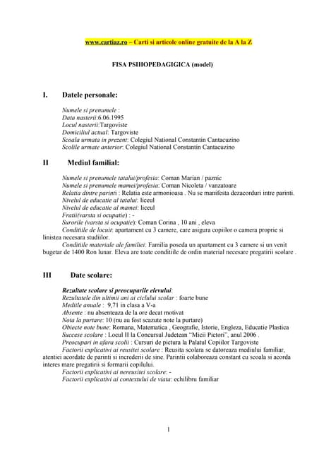 Referat necesitate model | DOC