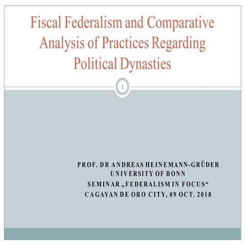 Fiscal Federalism and Comparative Analysis of Practices Regarding ...