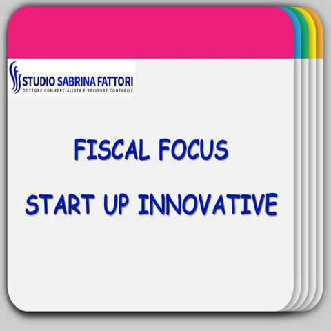 Fiscal Focus Startup Innovative | PDF