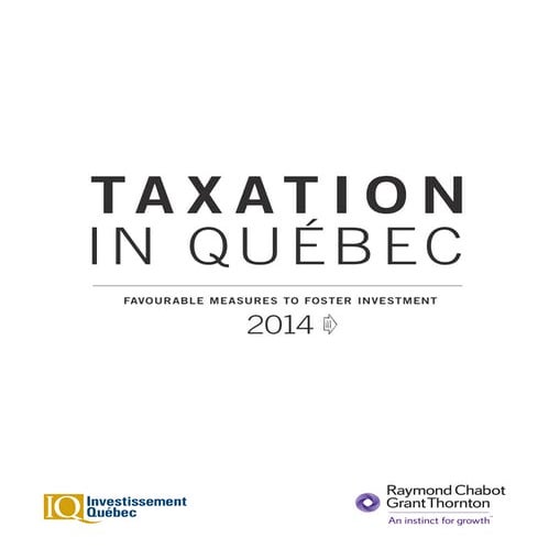 Taxation in Québec, 2015 | PDF