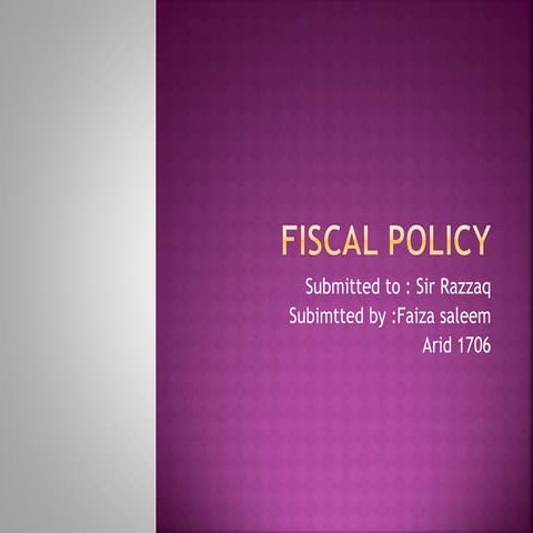 Fiscal_Policy for NationalEconomics .ppt