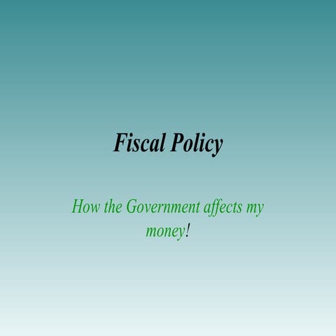 fiscal policy economics grade 11 presentation | PPT