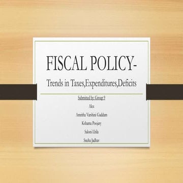Fiscal policy trends in taxes&expenditure | PPT