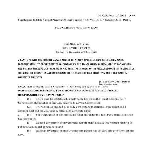 Fiscal responsibility law | PDF