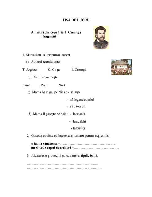 Limba română. verbul. clasa a 4 a | DOCX