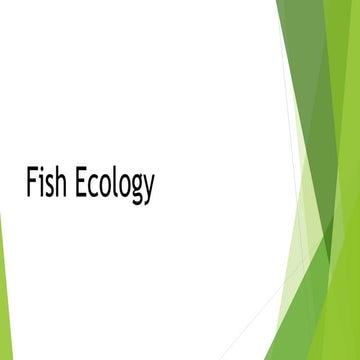Fish Ecology department of zoology in 8th | PPT