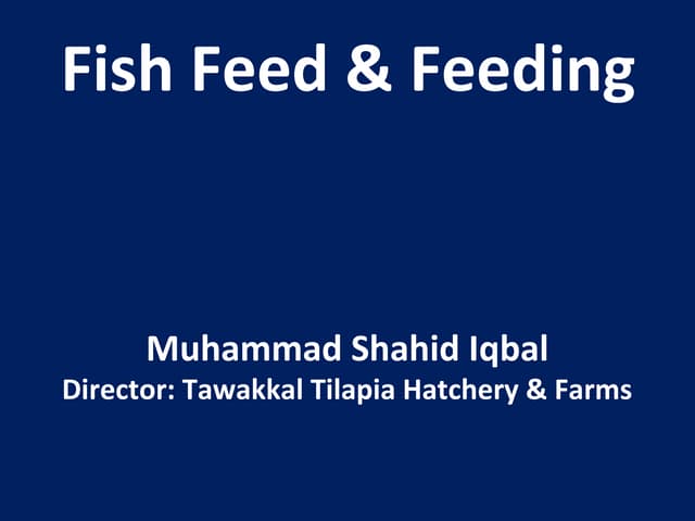 Fish feeding and feeding types | PPTX