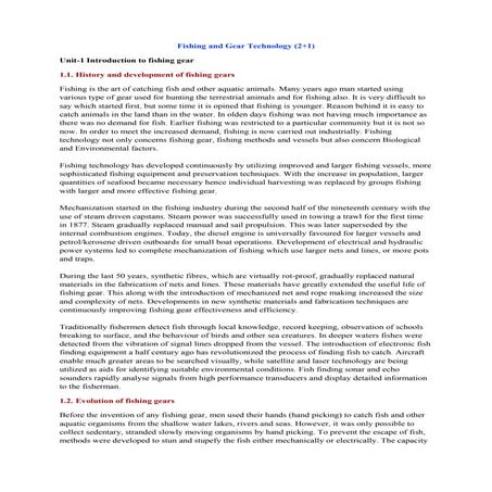 Fishing and gear technology | PDF