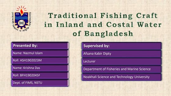 Traditional fishing Craft of India by Ashish sahu | PPTX