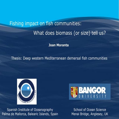 Fishing impact on fish communities | PPT
