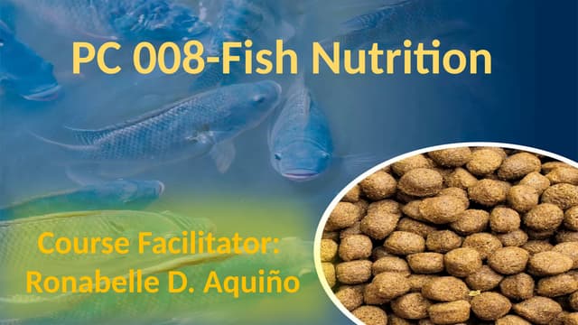 Nutritional requirement of larvae and broodstock of commercially ...