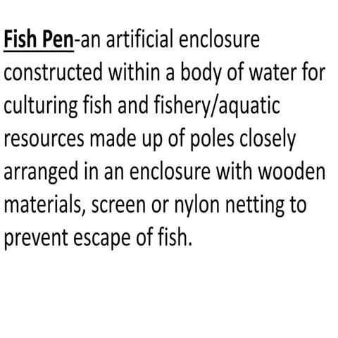 Fish pen | PPTX