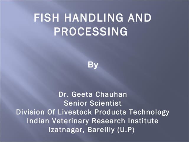 Preservation of fish | PPTX