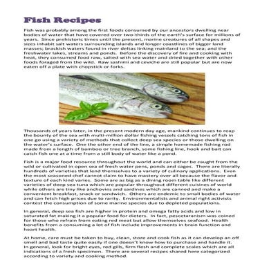 Fish Recipes | PDF