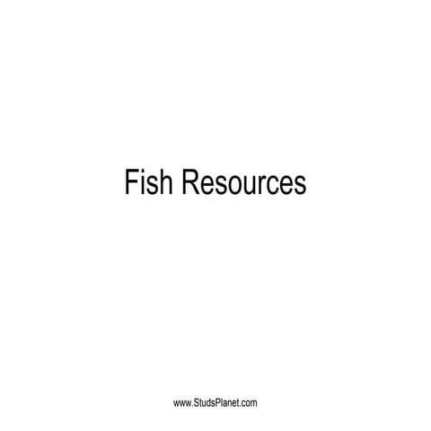 Fish resources | PPT