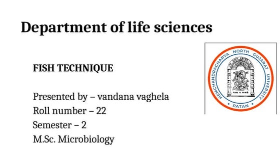 Fluorescent in situ hybridization (FISH) | PPTX