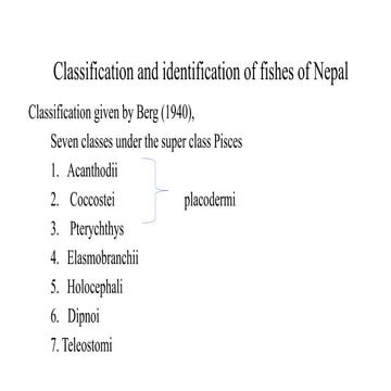 Pisces general characters and classification - copy | PPT
