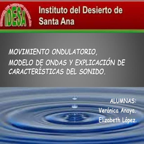 movimiento ondulatorio, modelo de ondas y explicación de ...