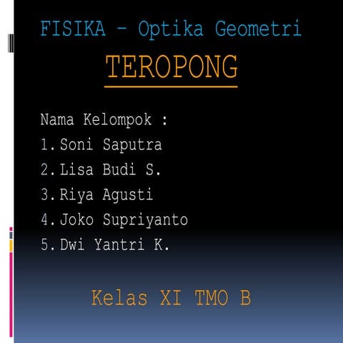 Teropong (Fisika) | PPTX
