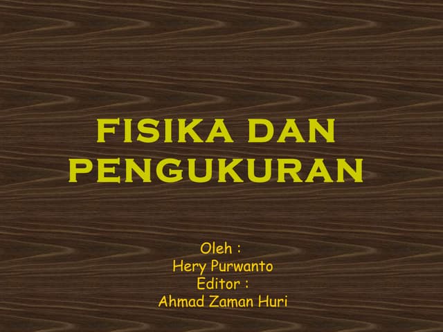 Dasar teori pengukuran | PDF