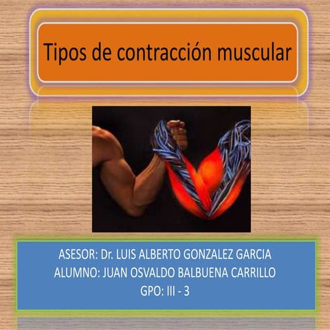 Fisio tipos de contracción muscular | PPTX