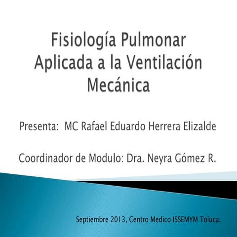 fisiologia pulmonar Y ZONAS DE WEST ANESTESIOLOGIA | PPTX