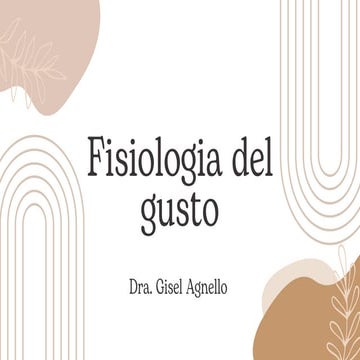 Fisiologia del gusto.pdf gran conocimiento del sentido del gusto | PDF