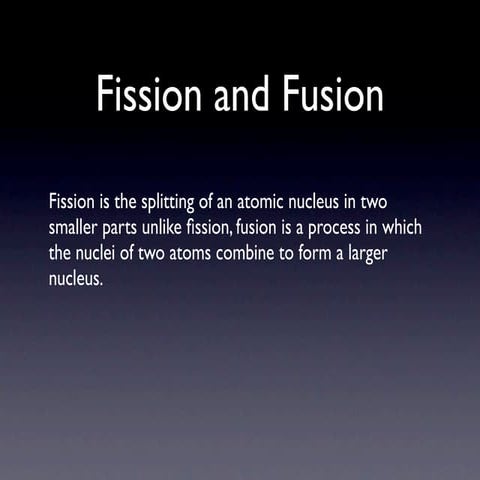 Fission and fusion | ZIP