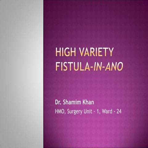 Fistula | PPT
