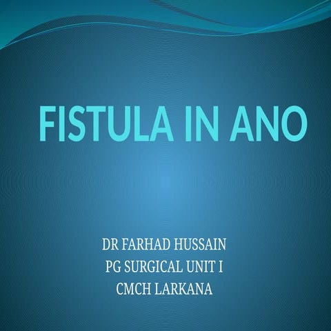 Fistula In Ano By Dr Farhad Hussain .pptx