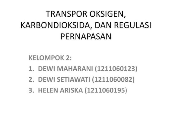 Mekanisme pertukaran O2 dan CO2 | PPTX