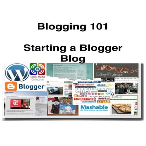 Blogging 101 - Screenshots-Workshop #3 | PDF | Internet for Beginners ...