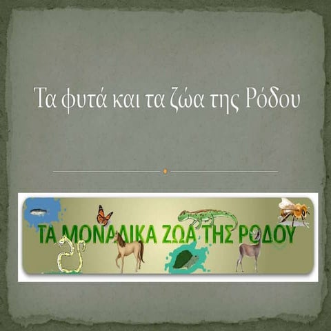 ΦΥΤΑ ΚΑΙ ΖΩΑ ΤΗΣ ΡΟΔΟΥ | PPT
